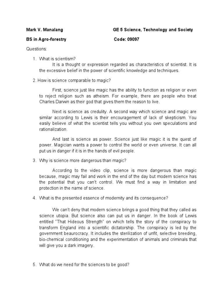 Science and Technology and Society | PDF