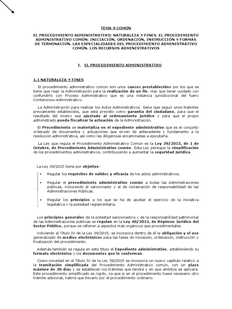 Procedimiento Administrativo Común 39/2015 | PDF | Política | Justicia