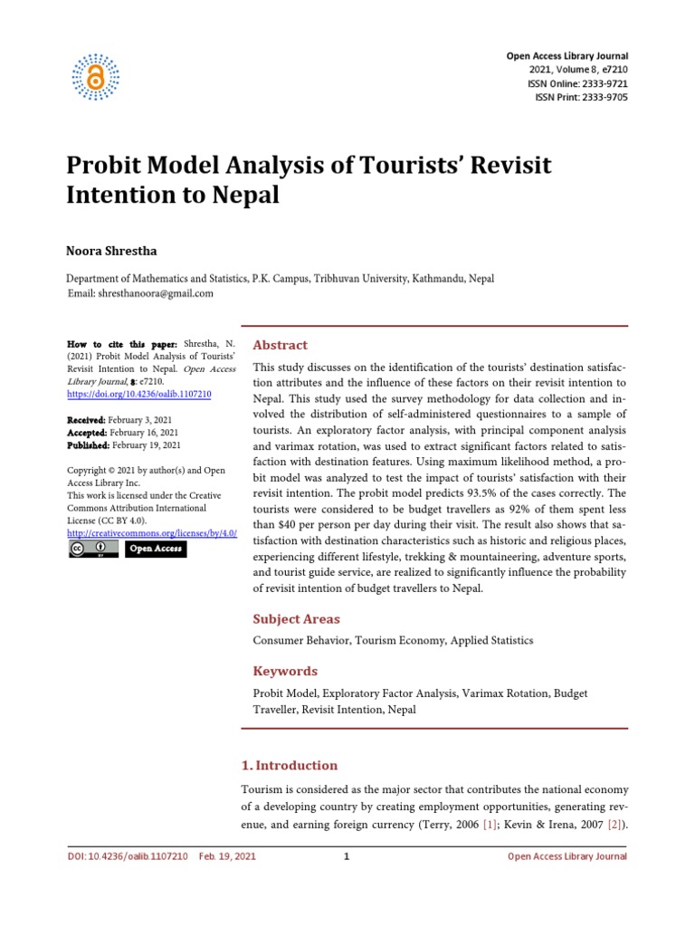 Probit Model Analysis | PDF | Factor Analysis | Multicollinearity