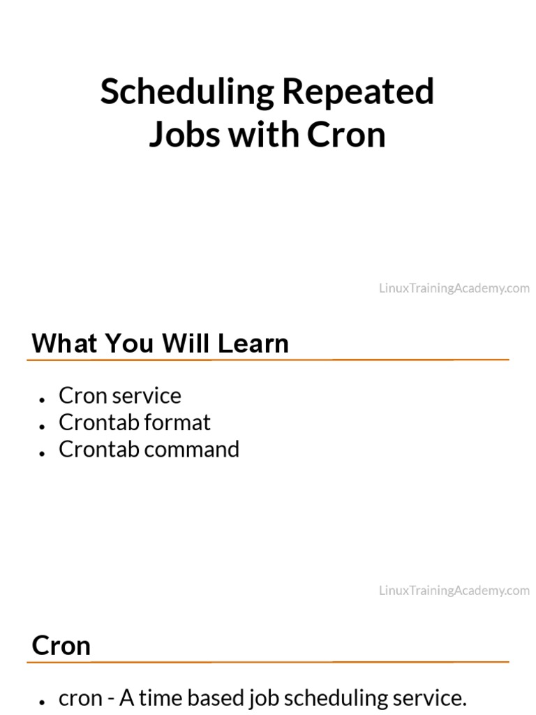 Cron Job Scheduling Guide | PDF | Teaching Methods & Materials | Computers