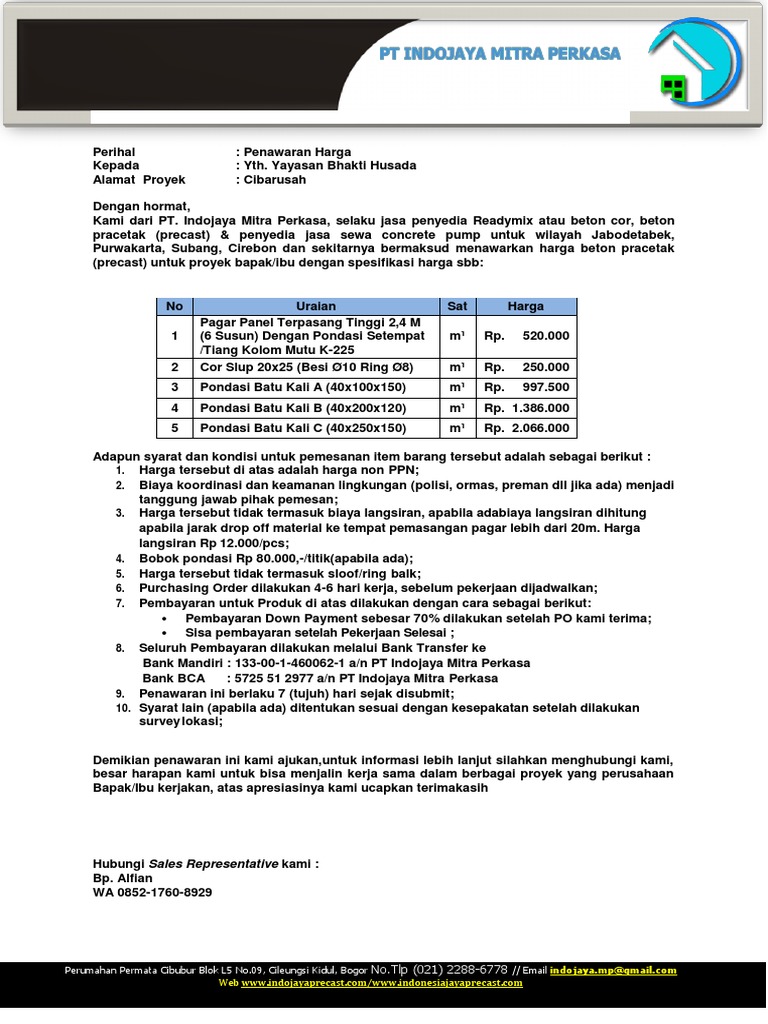 SPH - Rev PT Indojaya Mitra Perkasa | PDF