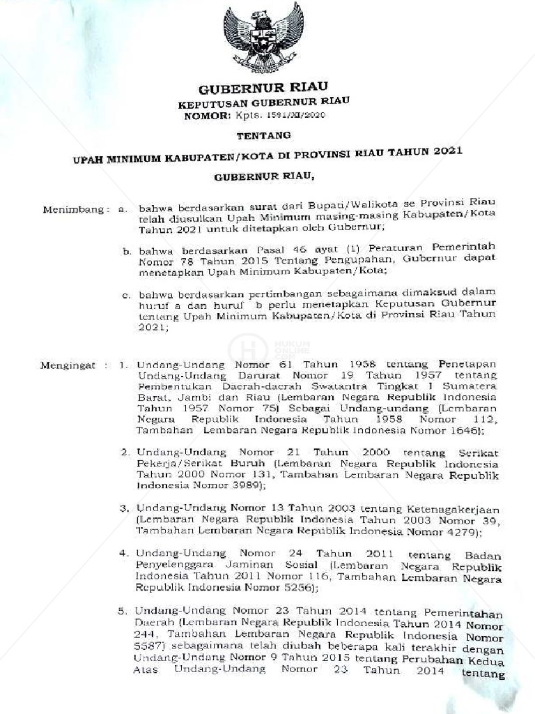 SKGB Riau Kpts1581xi2020 2020 | PDF