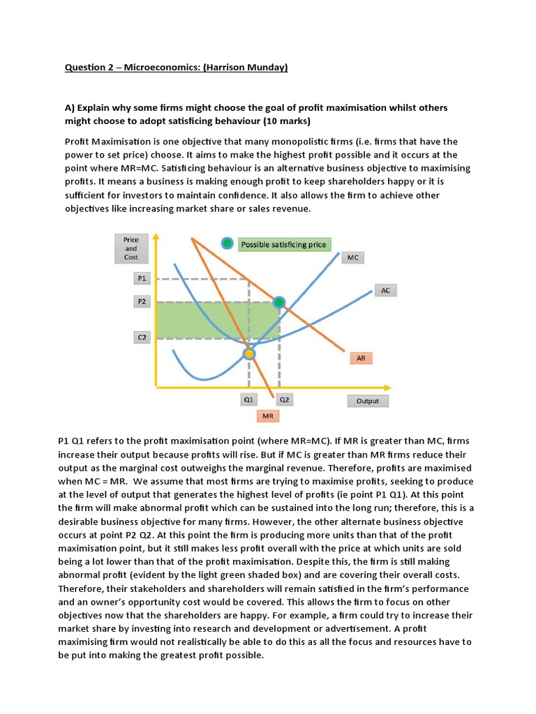 IB HL Economics - Market Structure Question and Answer. | PDF ...