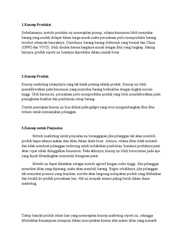 Contoh Konsep Alternatif | PDF