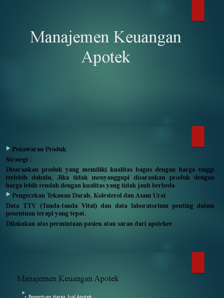 Manajemen Keuangan Apotek | PDF