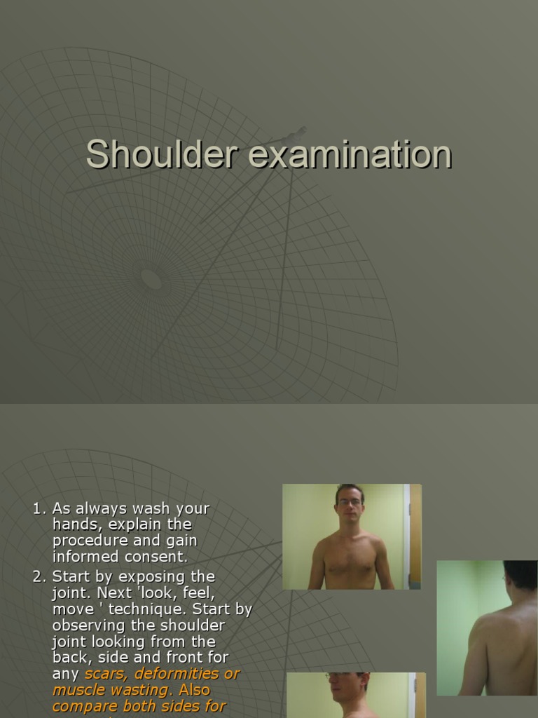 Comprehensive Shoulder Examination Guide | PDF