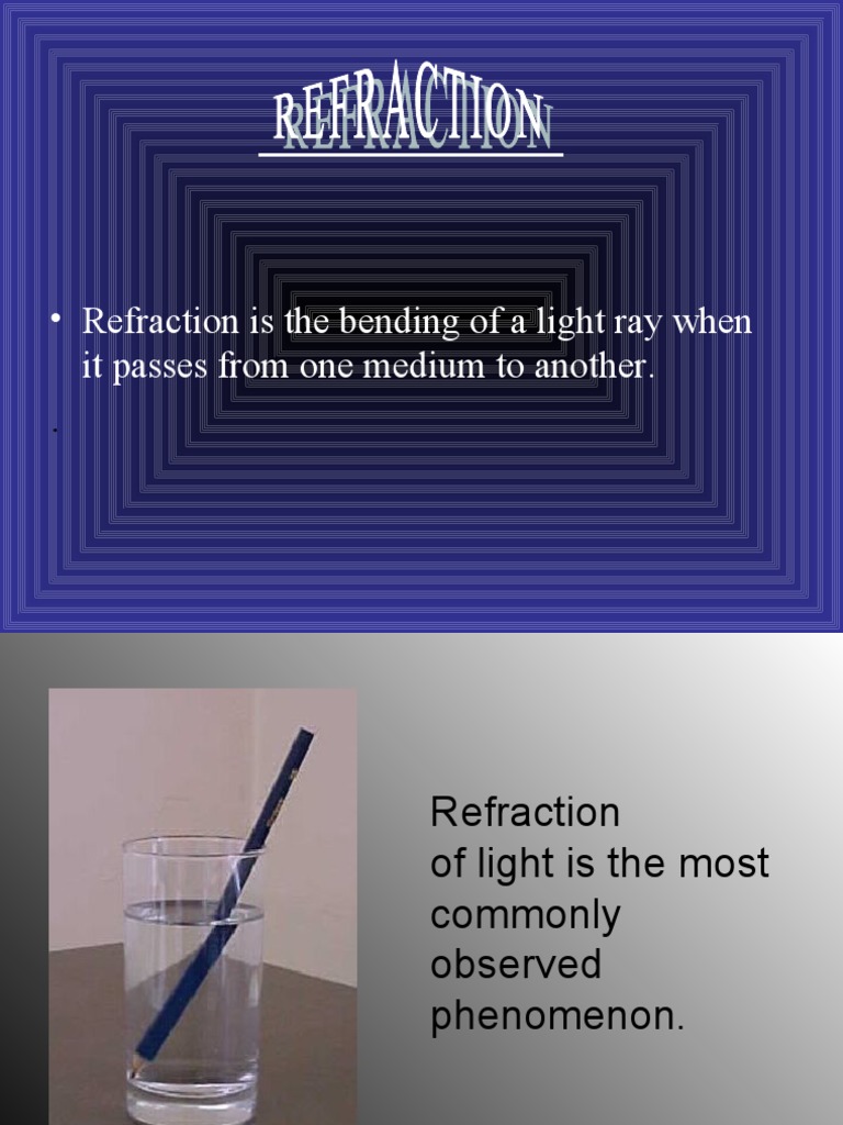 Refraction of Light: Key Concepts and Applications | PDF