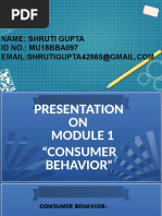 Consumer Behavior Module 1 | PDF | Consumer Behaviour | Behavior