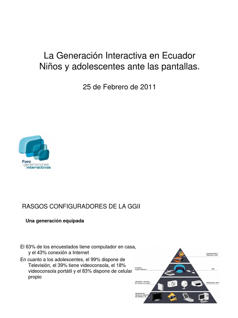La Generación Interactiva en Ecuador | PDF | Videojuegos | Adolescencia