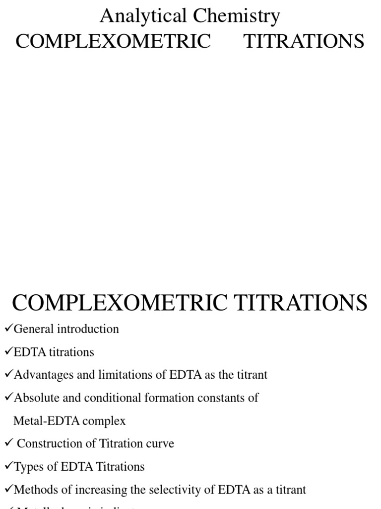 Complexometric Titration | PDF | Titration | Chemistry