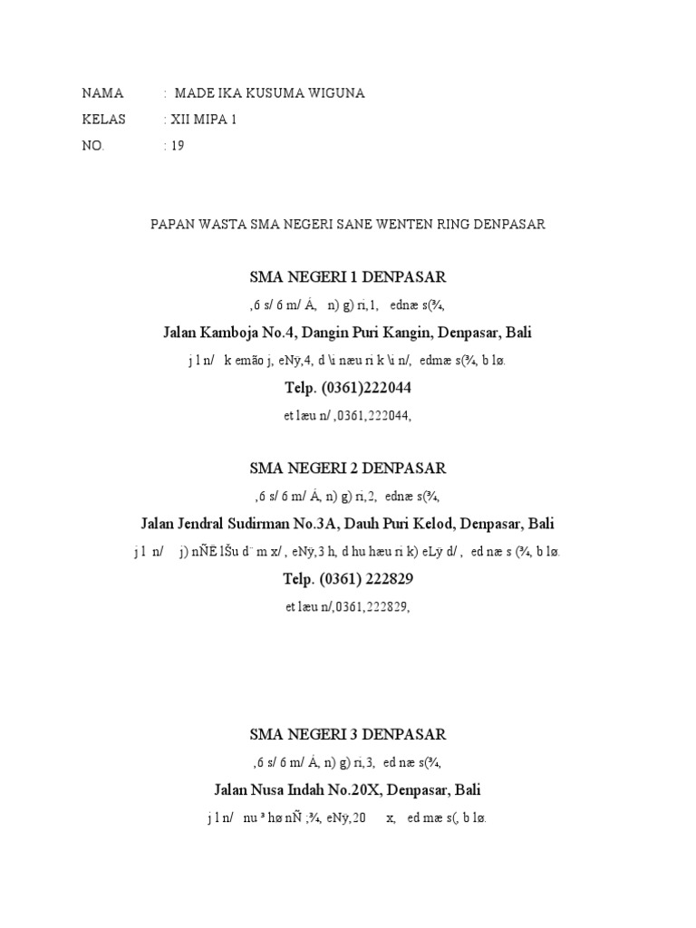 08 I Gede Arya Satya Darma Xii Mipa 1 Papan Wasta | PDF