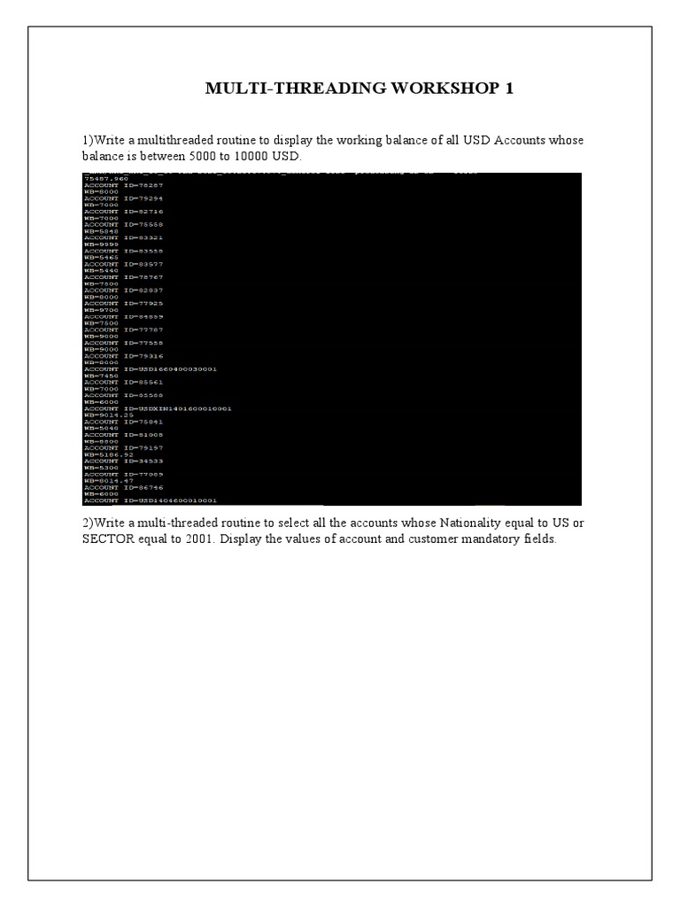 Multi Threading Workshop | PDF