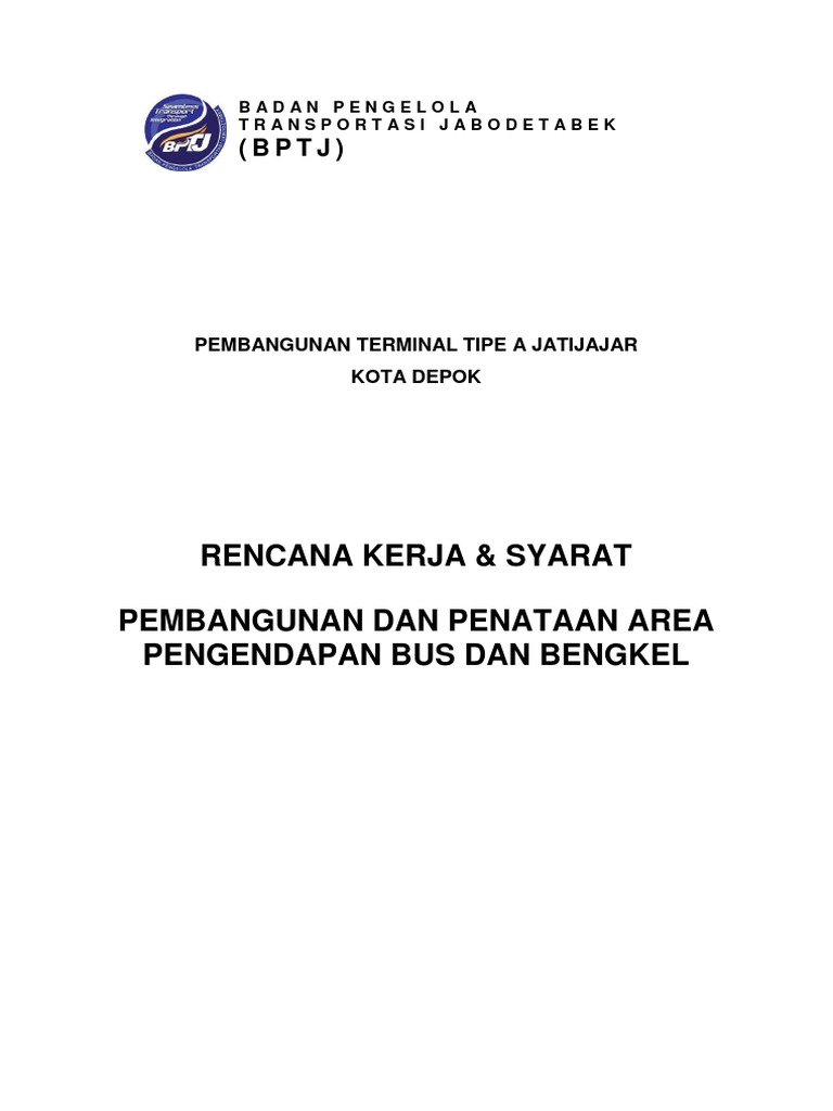 001.051.D. RKS Pembangunan Dan Penataan Area Pengendapan Bus Dan ...