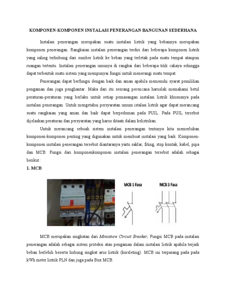 Materi 3 Komponen Instalasi Penerangan | PDF