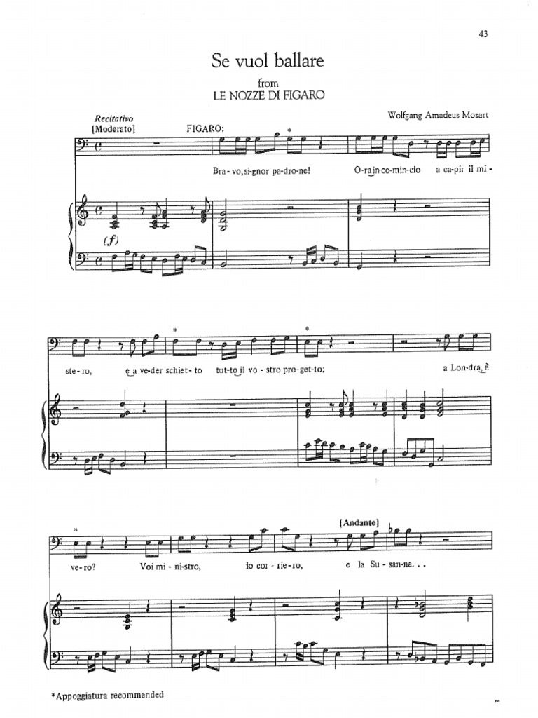 Se Vuol Ballare | PDF