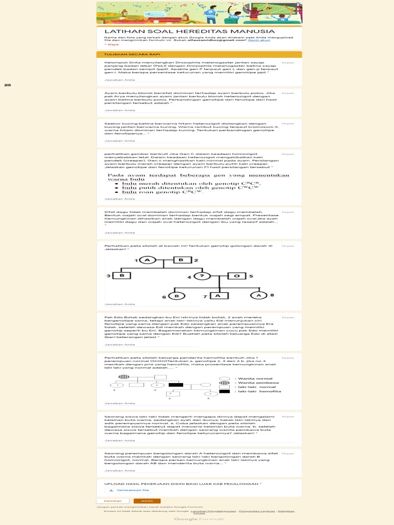 Latihan Soal Hereditas Manusia | PDF