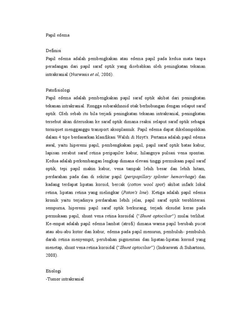 Papil Edema: Penyebab dan Gejala | PDF | Kesehatan Holistik | Sains ...