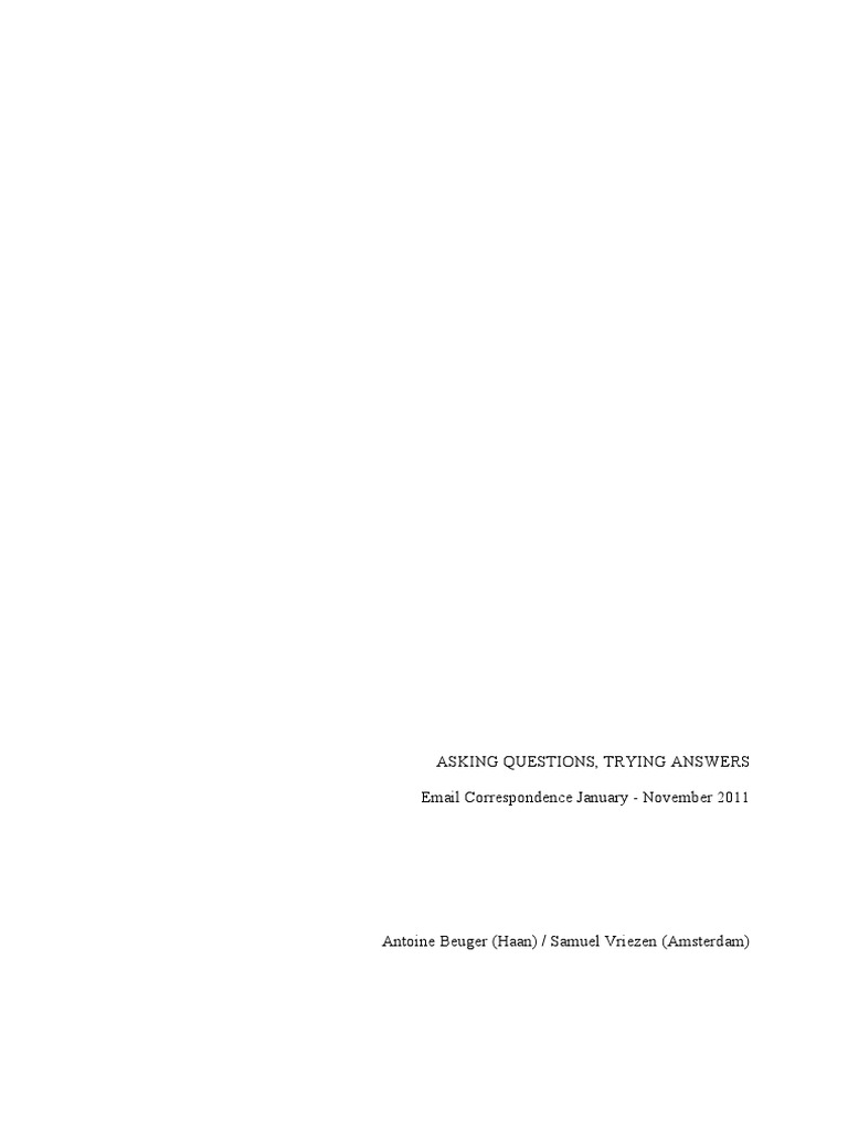 Asking Questions Trying Answers | PDF | Question | Reality