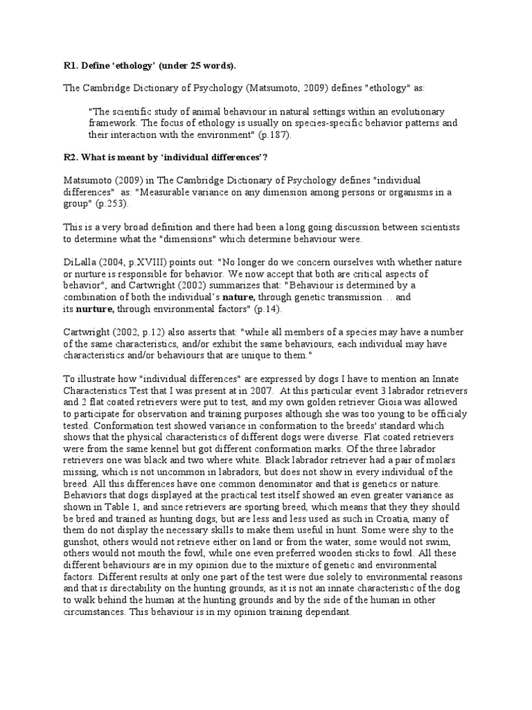 Dog Behaviour and Training Module 1 Research Notes | PDF | Classical ...