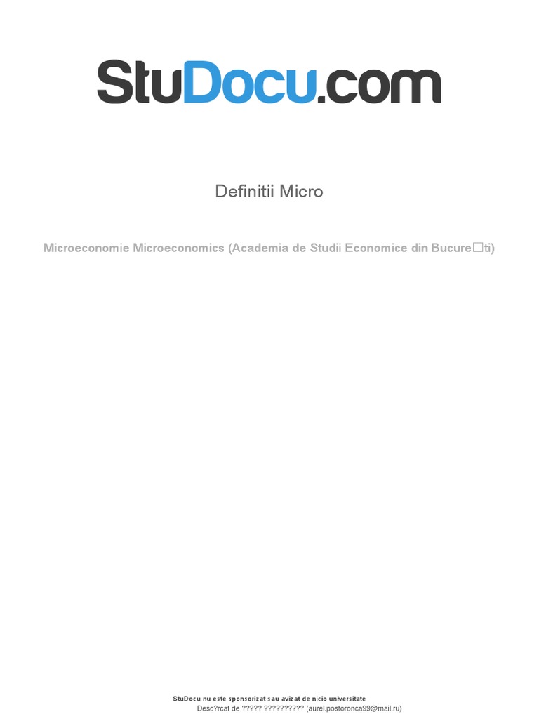 Definitii Micro | PDF