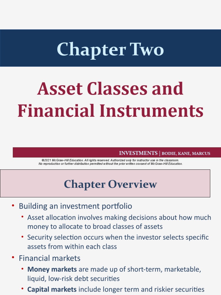 Chapter Two: Asset Classes and Financial Instruments | PDF | Bonds (Finance) | Securities (Finance)