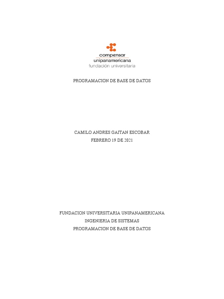Actividad 1.2 - Programacion BD | PDF