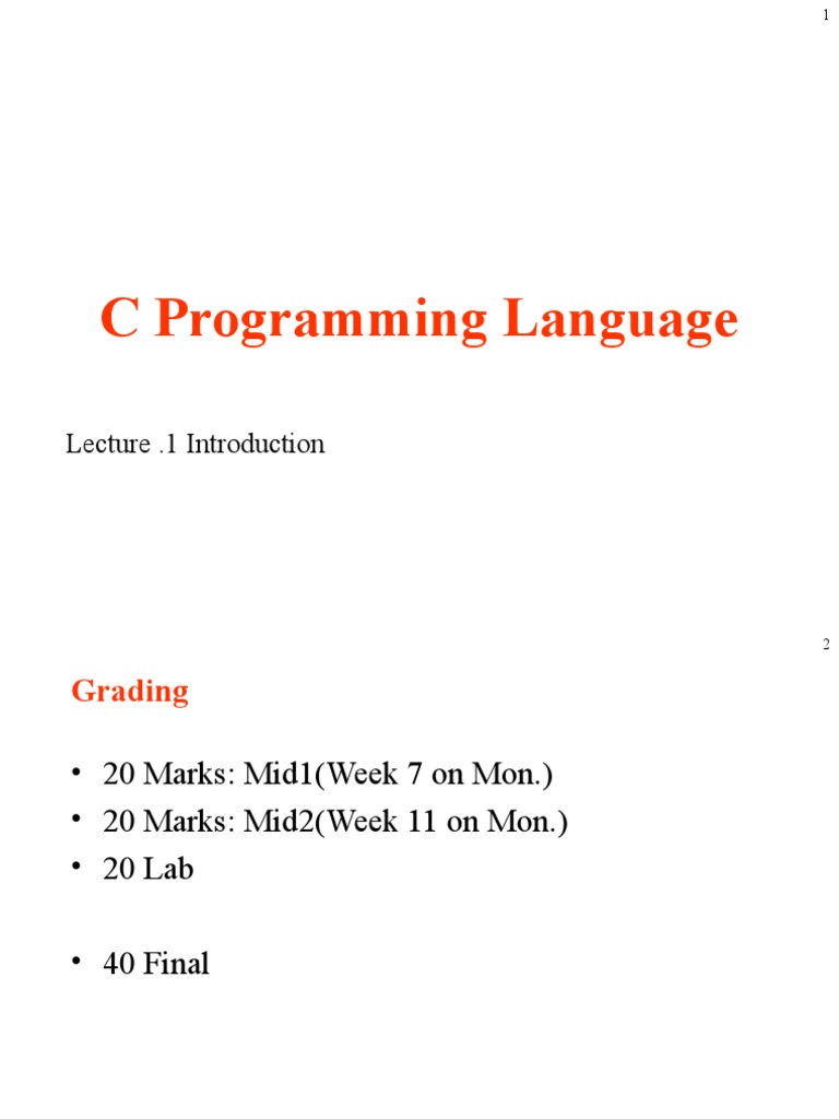 Csc181 1 - Introduction To C Programming | PDF | Variable (Computer ...