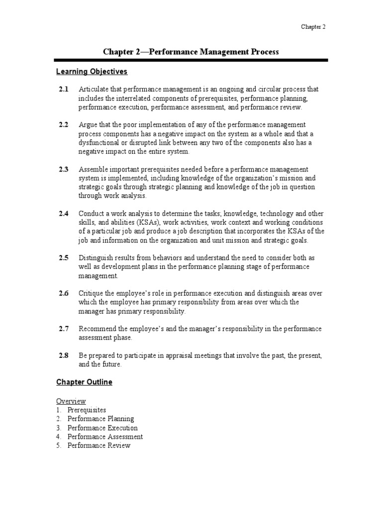 Performance Management Chapter 2 Review | PDF | Performance Appraisal | Competence (Human Resources)