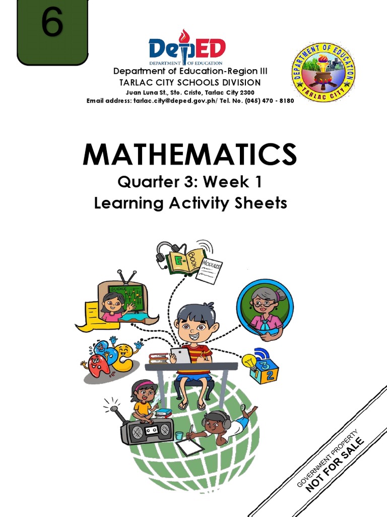 Mathematics: Quarter 3: Week 1 Learning Activity Sheets | PDF | Length ...