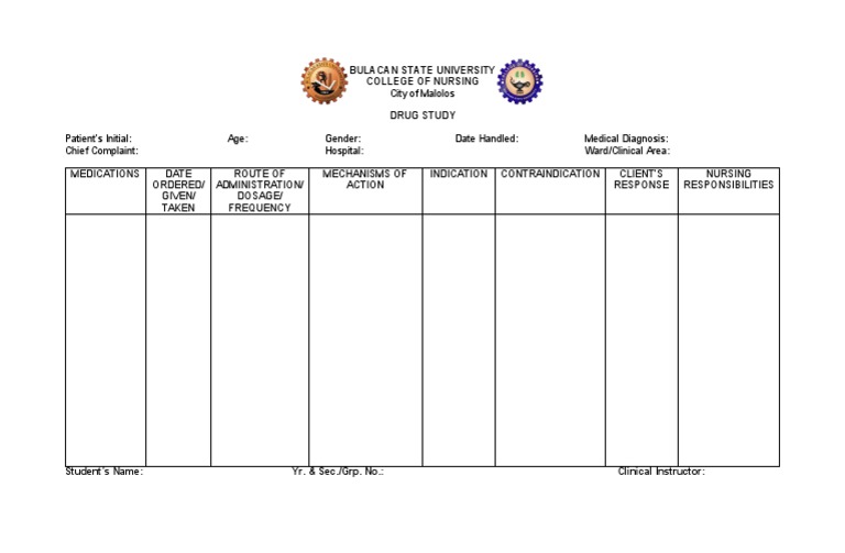 Drug Study Format | PDF