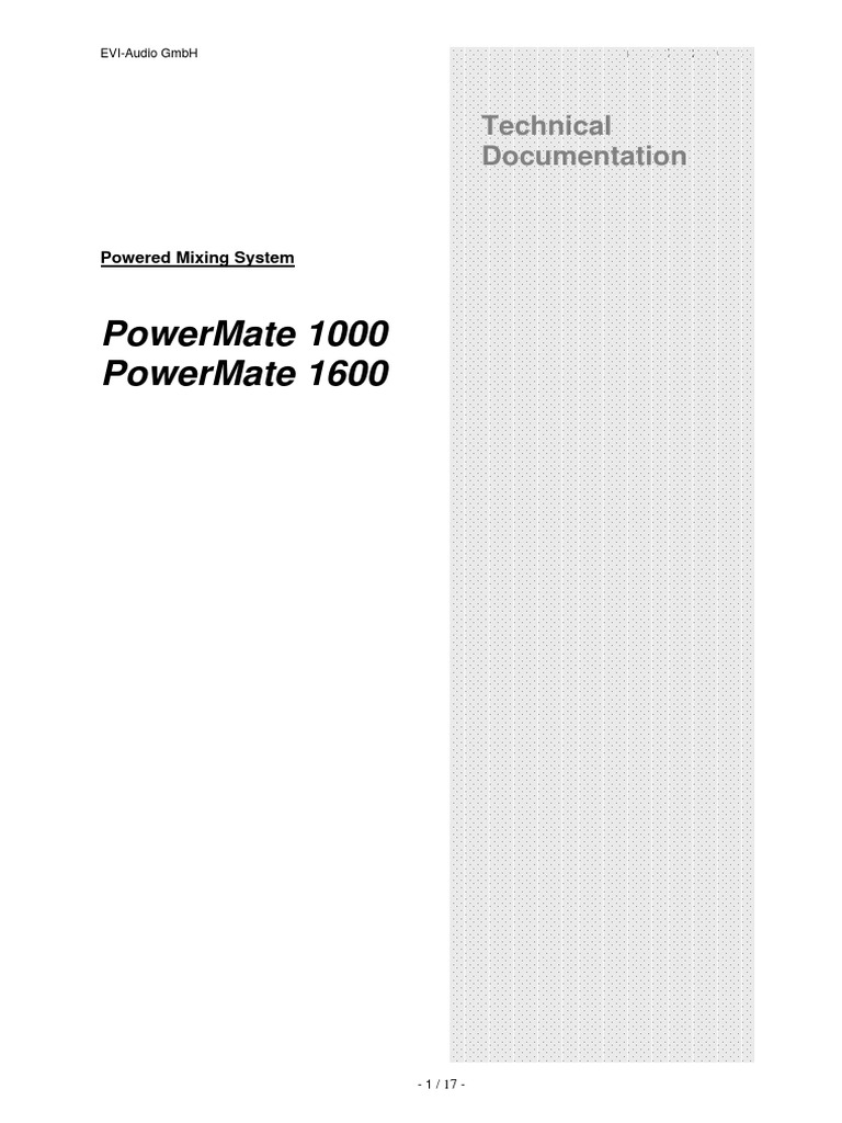 Powermate 1000 Powermate 1600: Technical Documentation | PDF ...