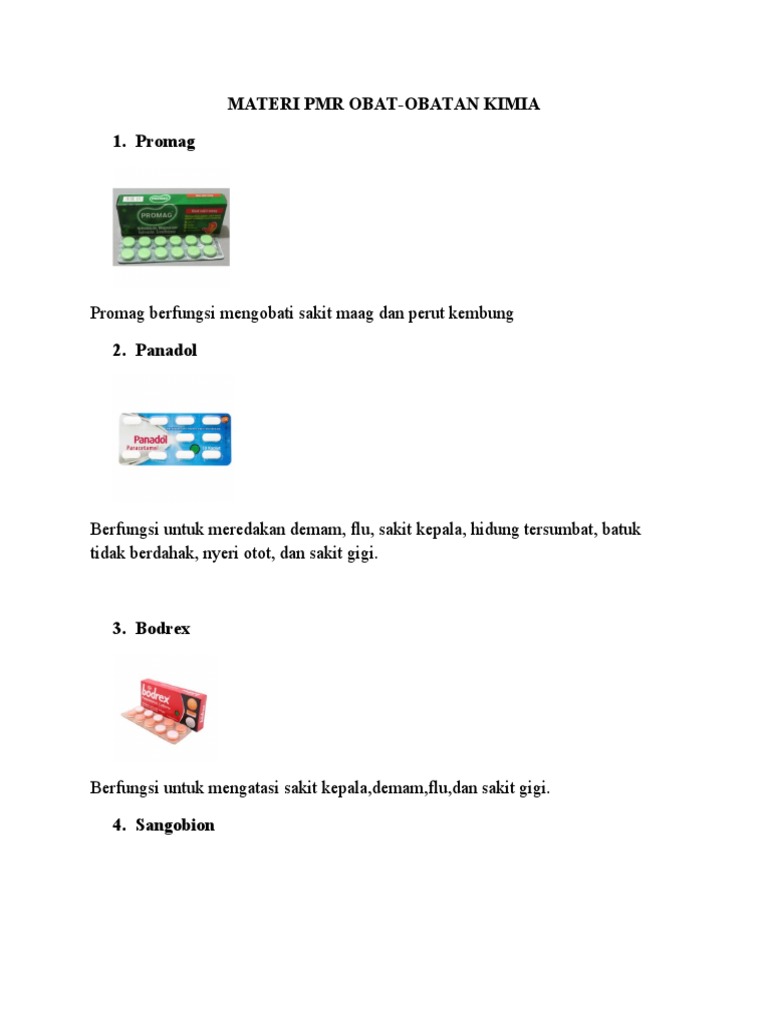 Materi PMR Obat-Obatan Kimia | PDF