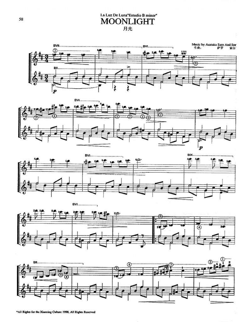 Moonlight Guitar Duo Fernando Sor | PDF