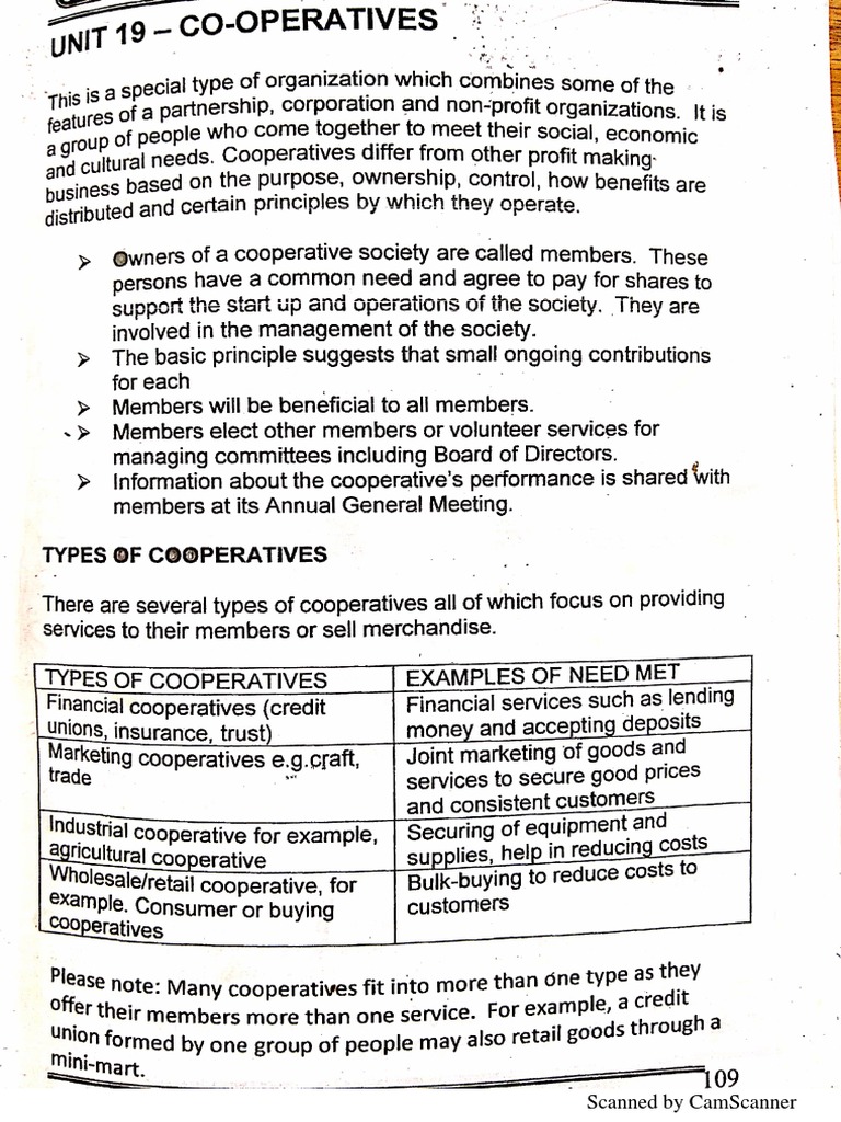 Cooperative Notes | PDF