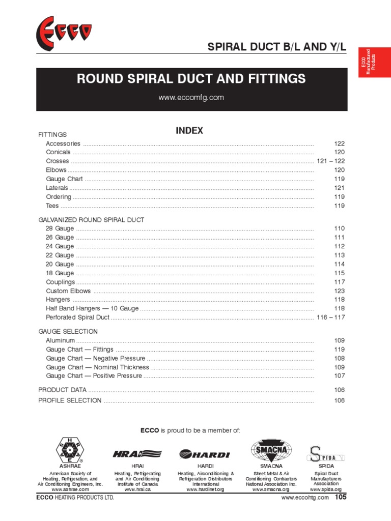 Spiral Duct Product Overview and Specs | PDF | Sheet Metal | Duct (Flow)