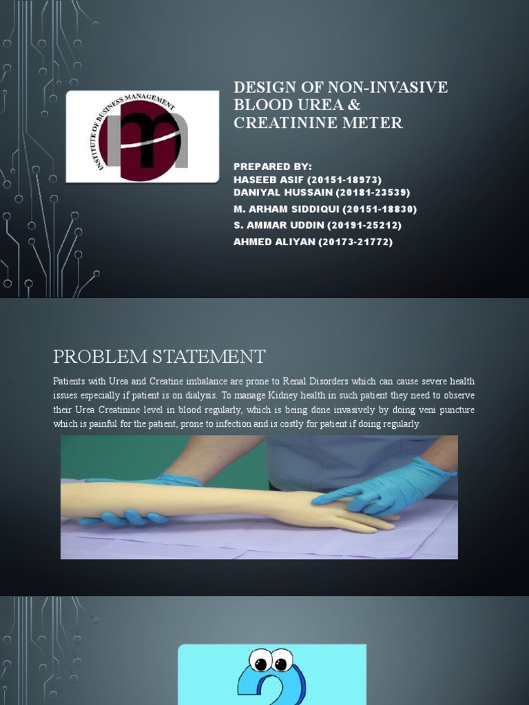 Design of Non-Invasive Blood Urea & Creatinine Meter | PDF | Creatinine ...