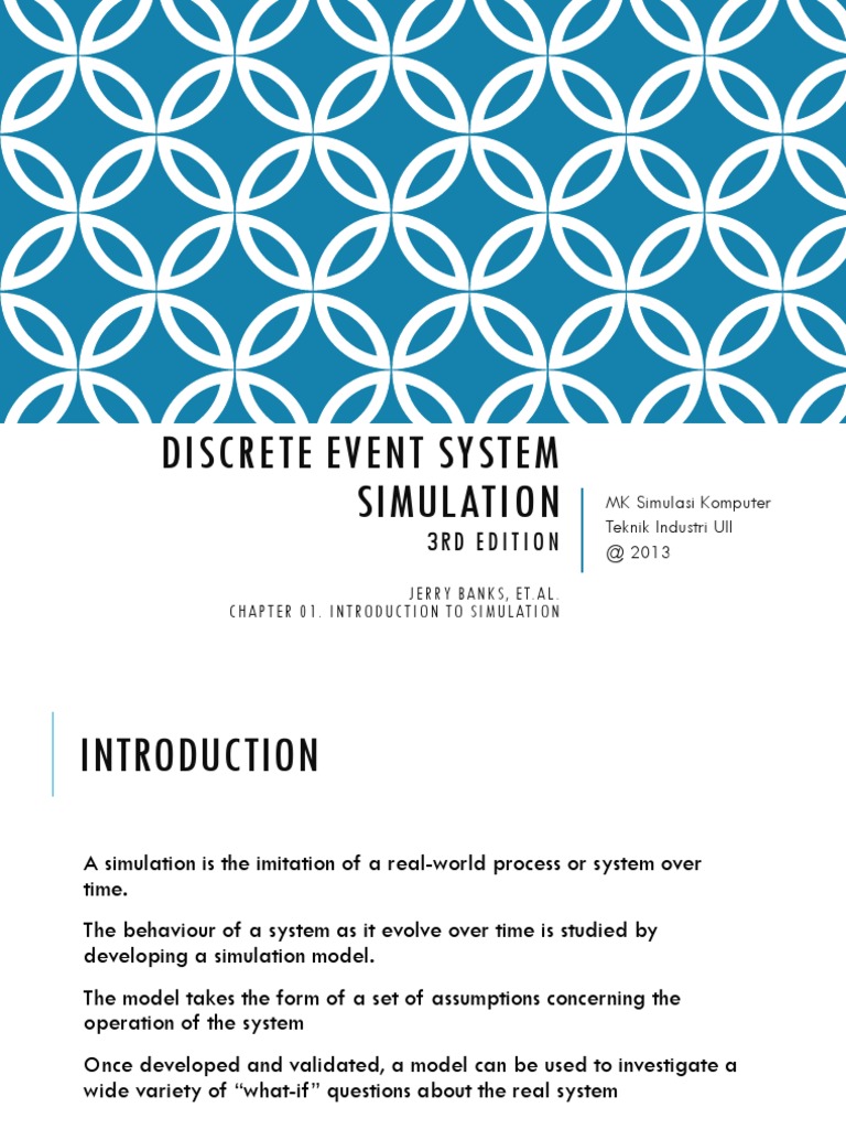 P4 Discrete Event System Simulation CH 01 | PDF | Simulation ...