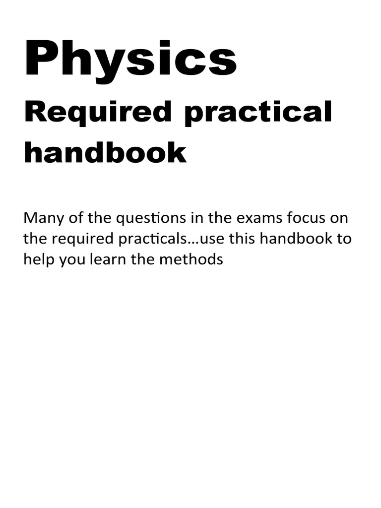 Physics Rquired Practical Student Handbook | PDF | Waves | Frequency
