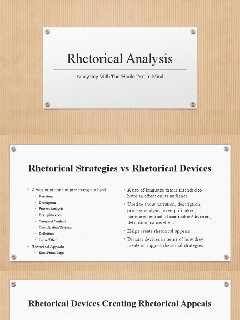 Rhetorical Strategies and Devices Explained | PDF
