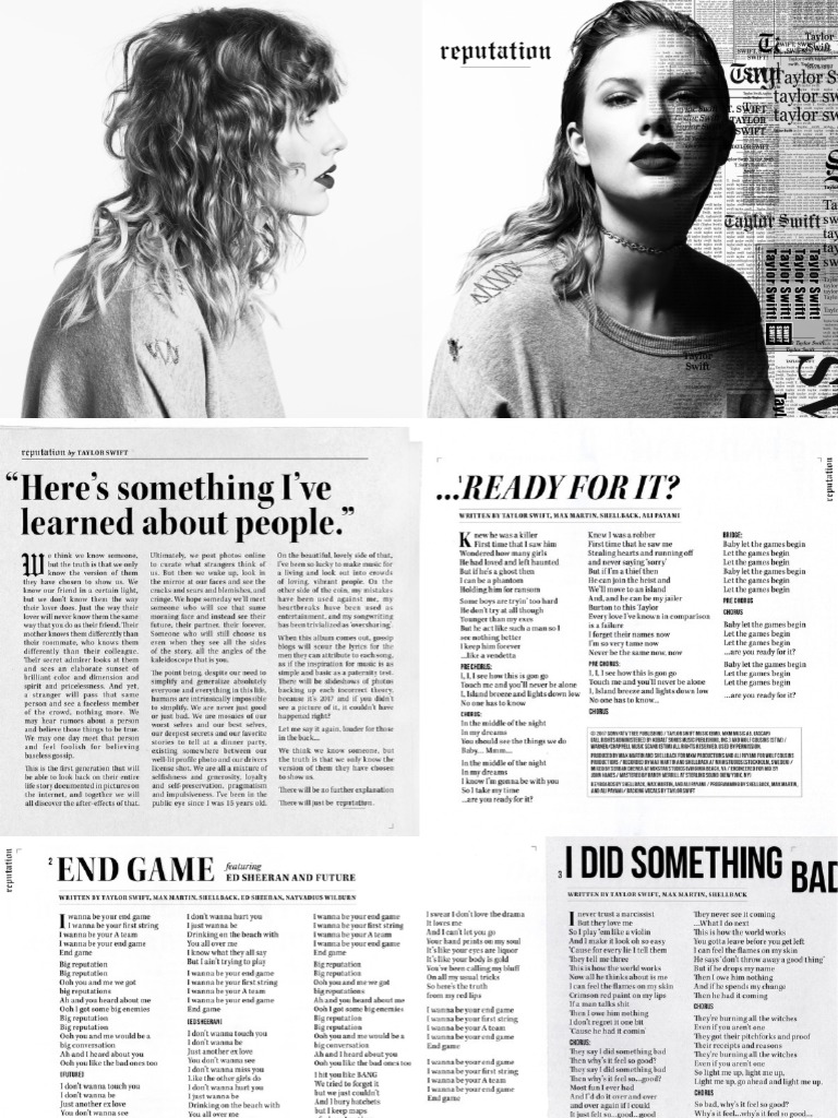 Digital Booklet - Reputation | PDF