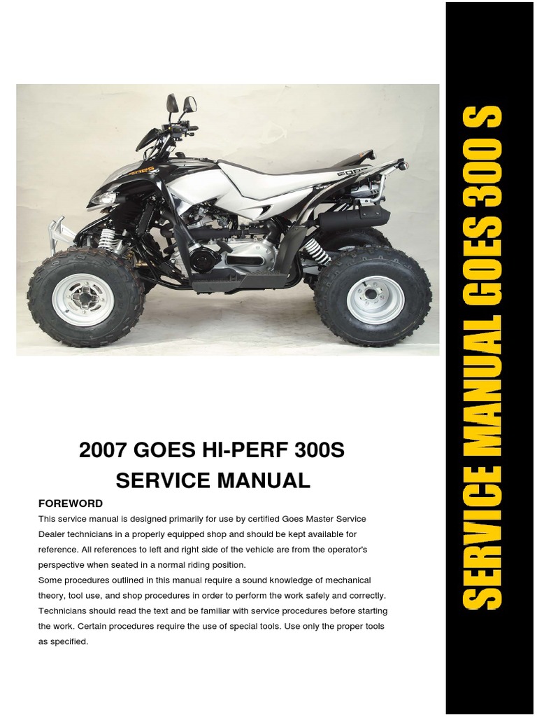Goes 300 S Service Manual | PDF | Carburetor | Clutch