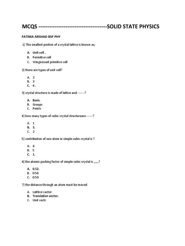 MCQS SSP Fatmia Khan | PDF