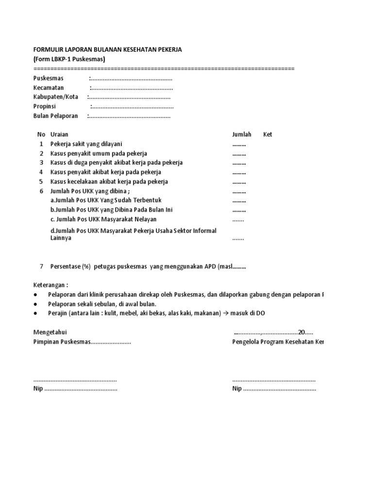 Laporan KESJAOR | PDF