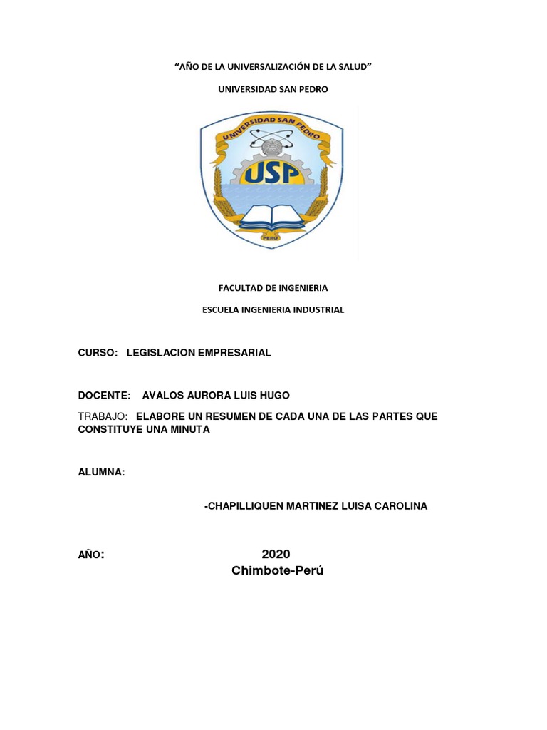 Partes de La Minuta | PDF