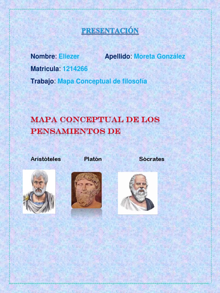 Mapa Conceptual de Filosofía: Sócrates, Platón y Aristóteles | PDF ...