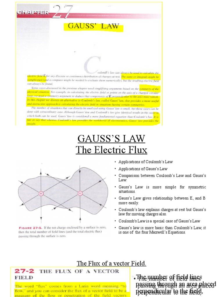 Gausss Law and Electric Flux ++ | PDF | Flux | Sphere