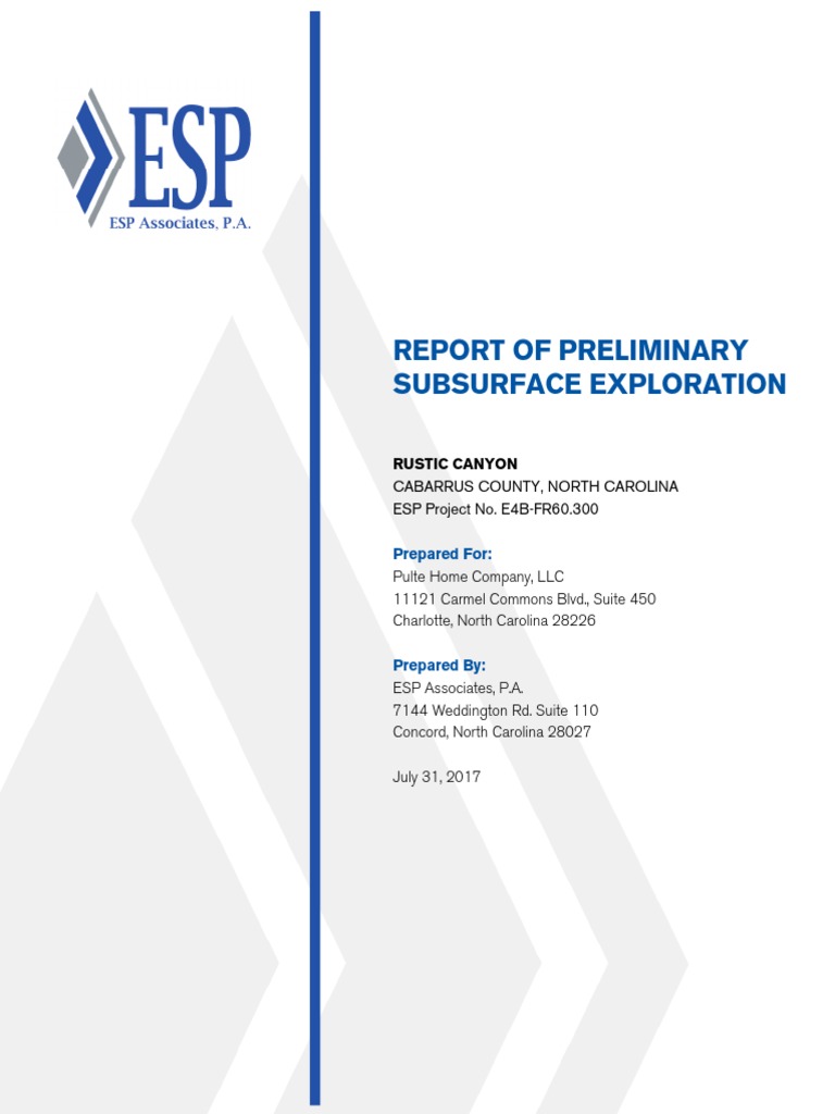 Preliminary Subsurface Exploration | PDF | Geotechnical Engineering ...