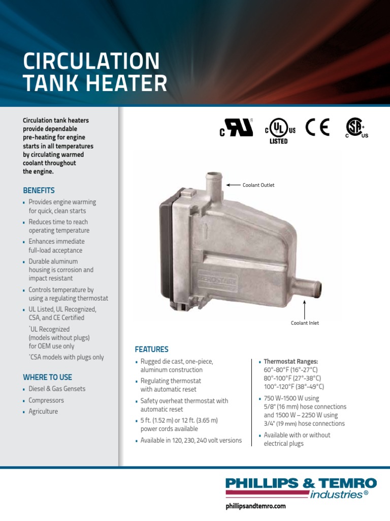 Circulation Tank Heater: Benefits | PDF | Ac Power Plugs And Sockets ...