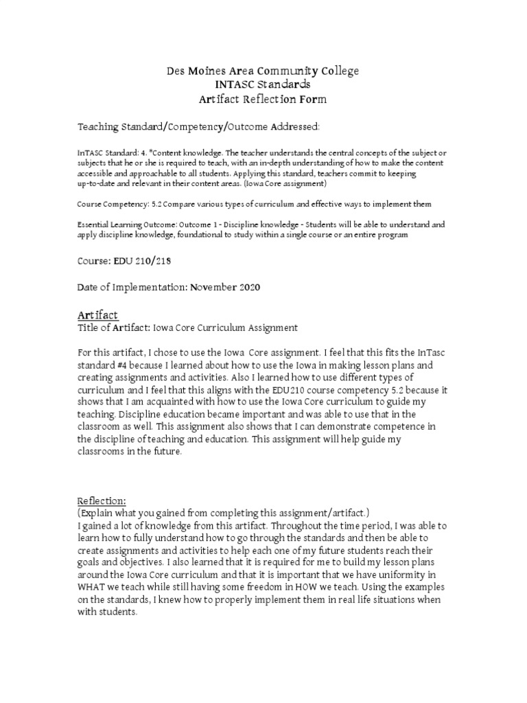 Iowa Core Curriculum and InTASC Standards | PDF | Career & Growth | Art
