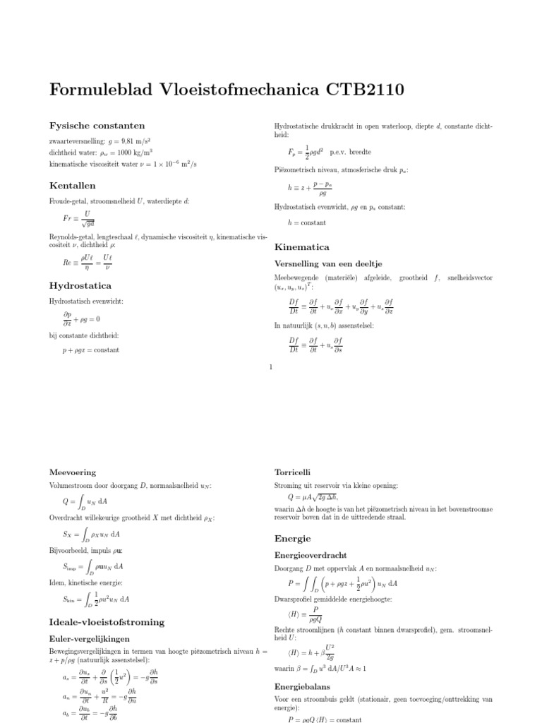 Formuleblad | PDF